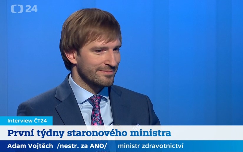 Ministr zdravotnictví Adam Vojtěch byl hostem Interview ČT24 ...